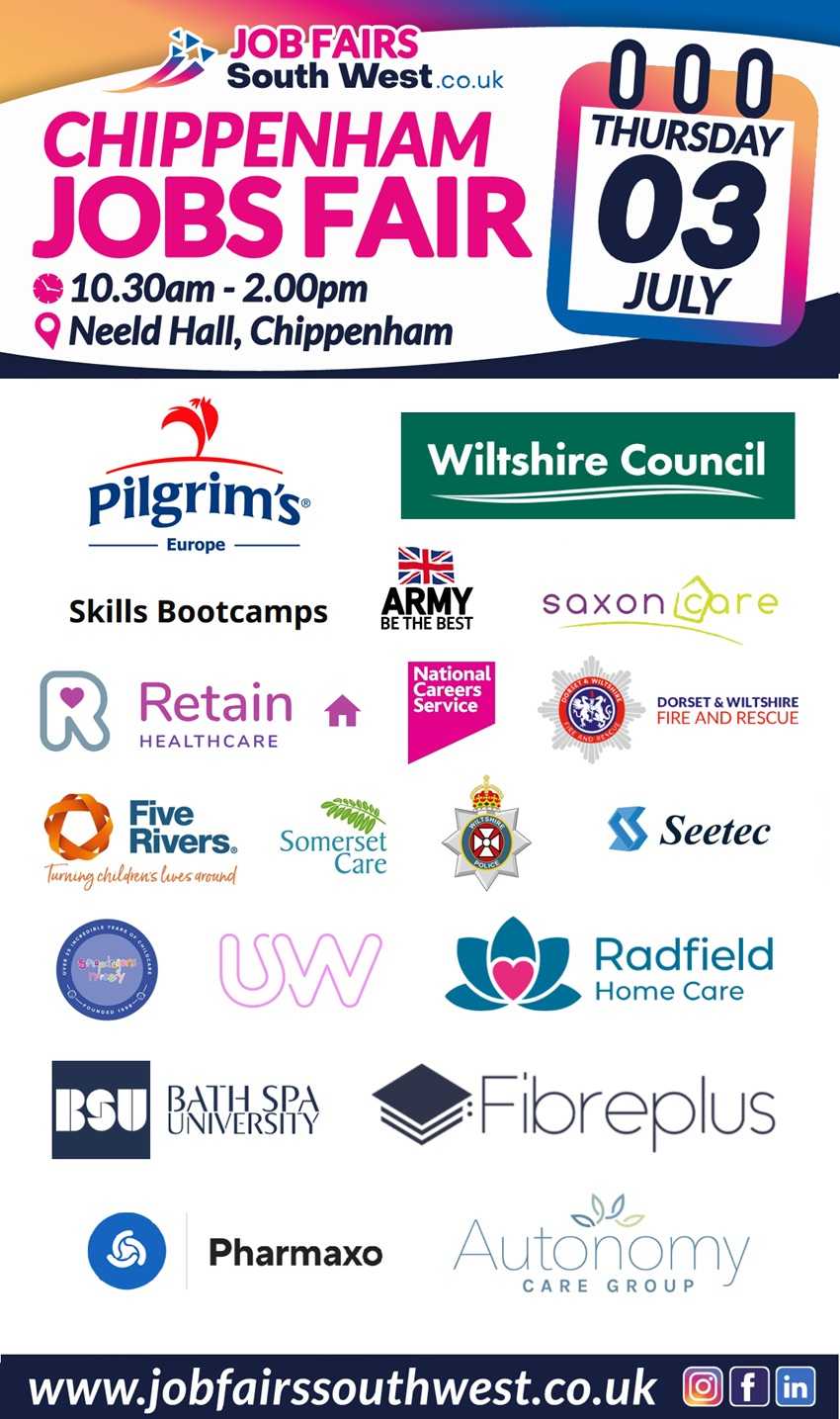 Chippenham Jobs Fair | 3rd July 2025 | Neeld Hall | New Job